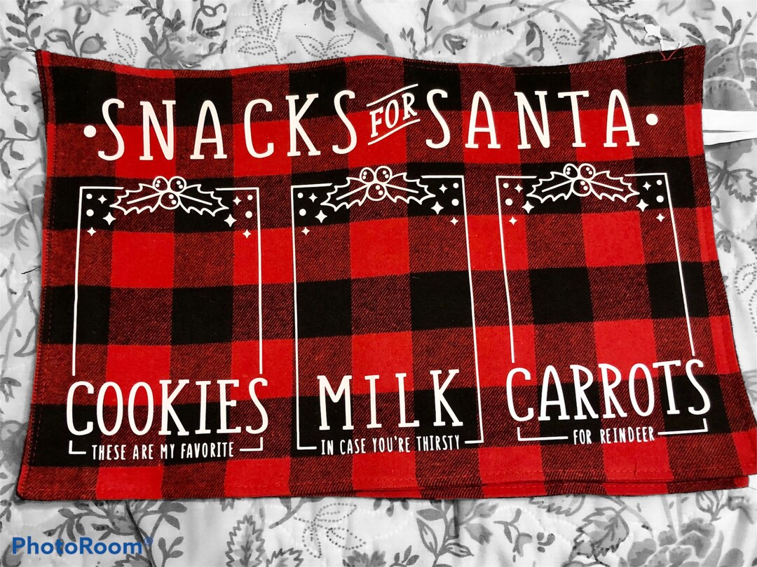 Buffalo Plaid Cookies for Santa Placemat - Etsy
