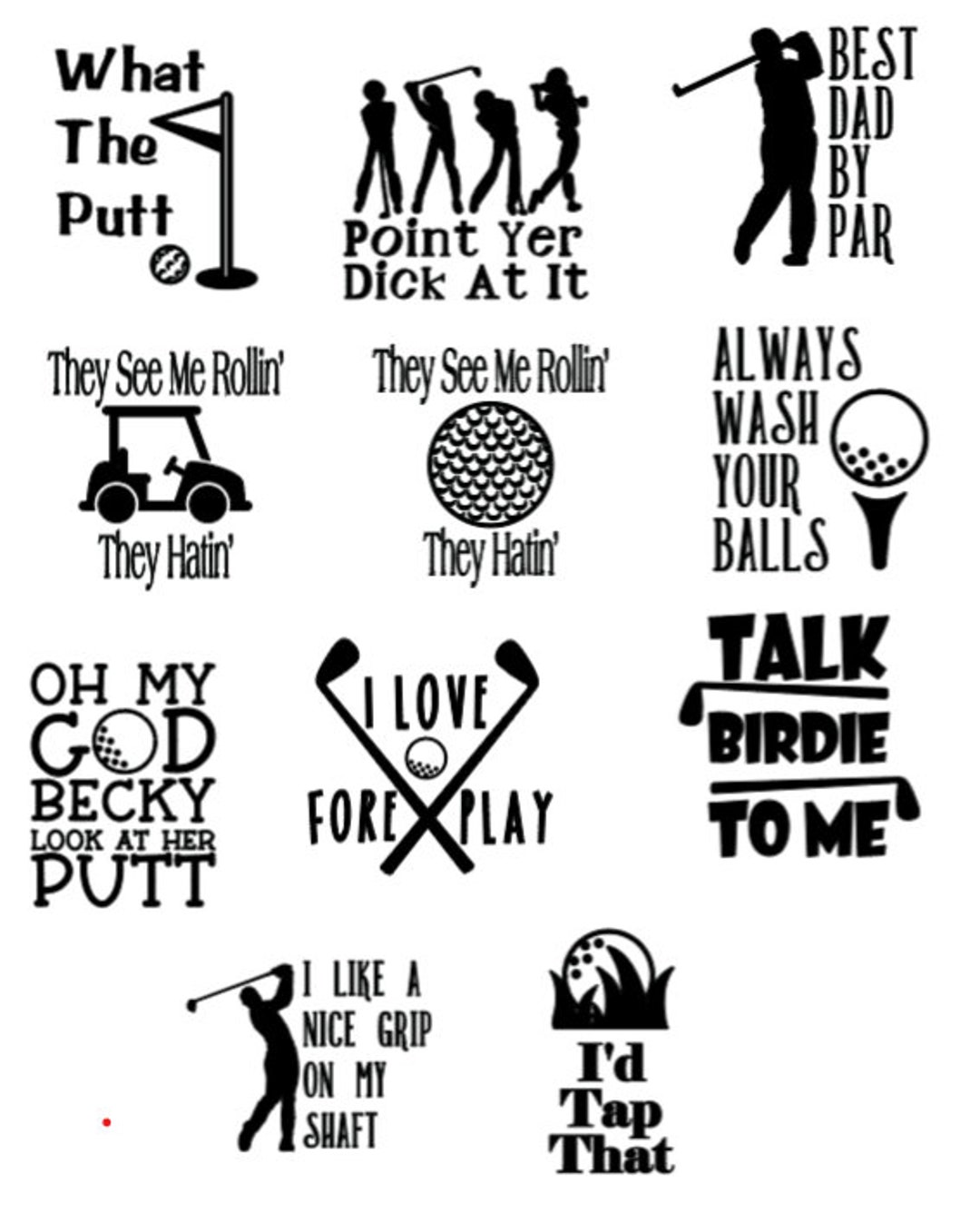 SVG - Funny Golf Bundle - 11 Funny Designs - Etsy
