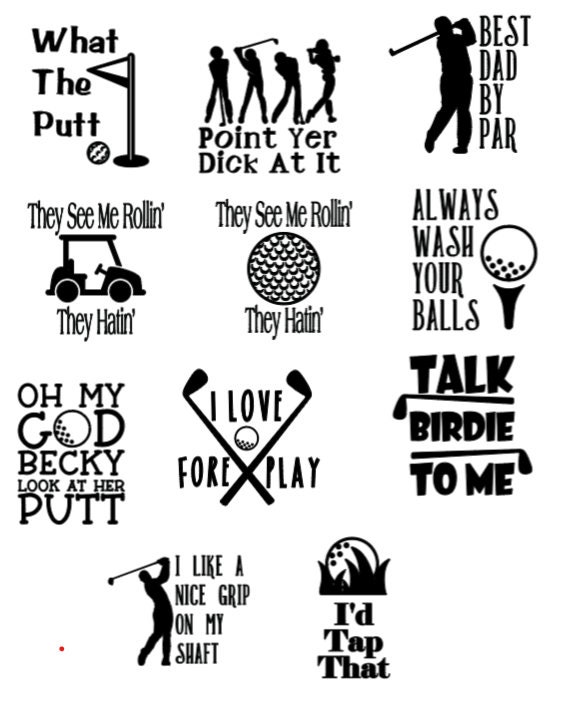 SVG Funny Golf Bundle 11 Funny Designs - Etsy