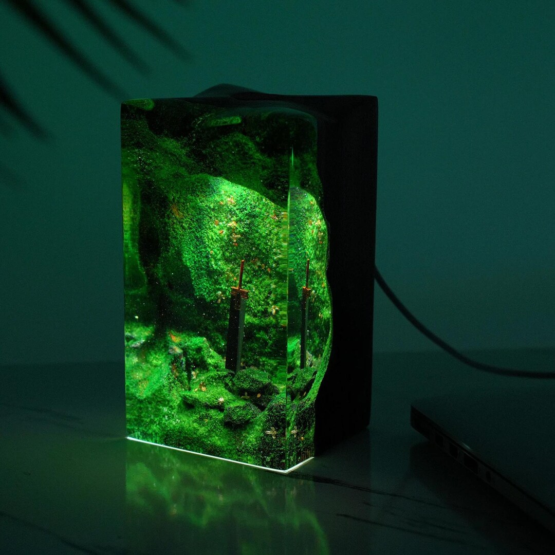 FF7 Rebirth Buster Sword Night Light Handcrafted Resin Wood Lamp, Ideal ...