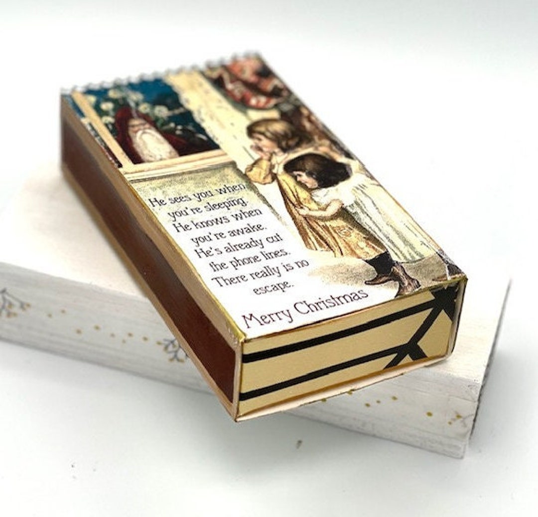 Funny Evil Santa Matchbox, Hand Decorated Christmas Matches - Etsy