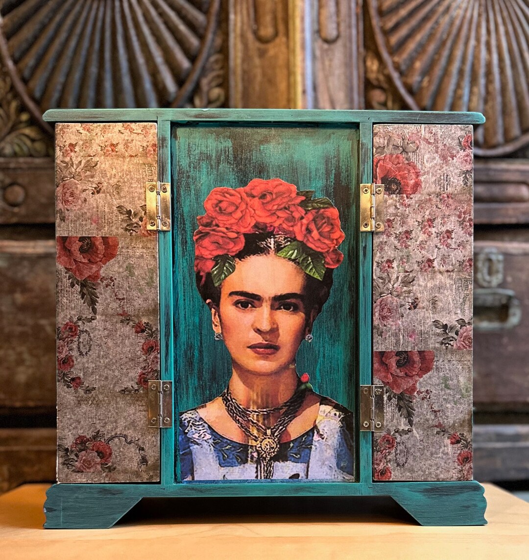 Custom Up-cycled Frida Kahlo Inspired Jewelry Box, Made-to-order ...
