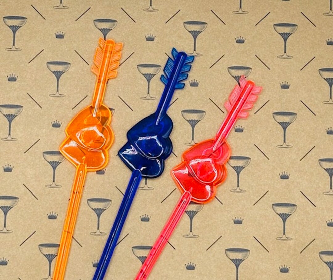 5 Heart N' Arrow Stir Sticks (15cm) , Drink Stirrers, Swizzle Sticks ...
