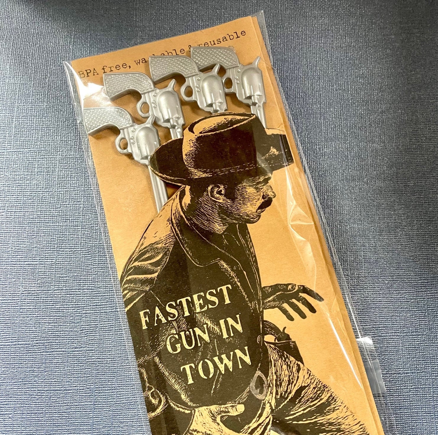 5 Gun Swizzle Sticks Pack, Rifle Drink Stirrers, Pistol Stir Sticks ...