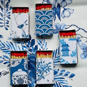 Blue Chinoiserie Matchbox Set of 5 - Etsy