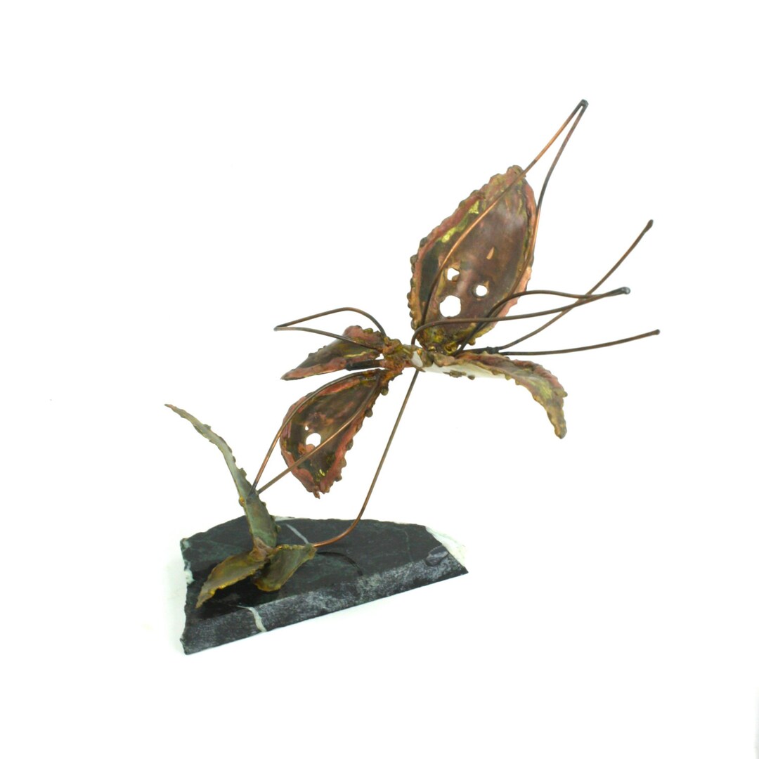 Copper Kinetic Butterfly Sculpture Mid Century Modern Brutalist - Etsy