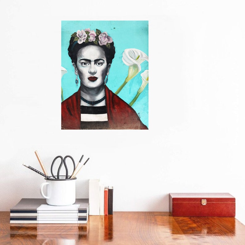 Frida Kahlo Mural Print, Sayulita Street Art, Travel Photography Mexico ...