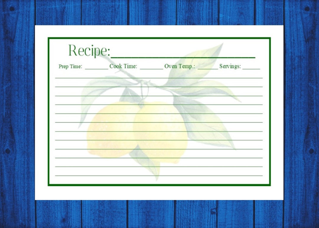Recipe Cards Personalized Recipe Cards Custom Recipe Cards - Etsy