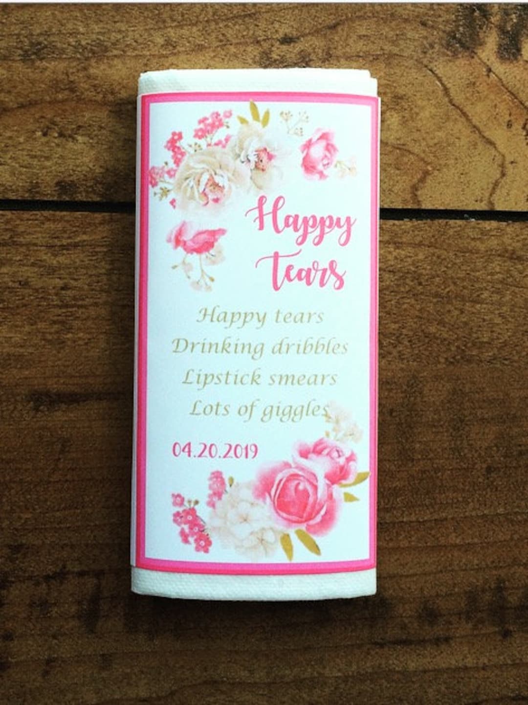 Happy Tears Tissues Wedding Tissues Wedding Tissue Pack - Etsy