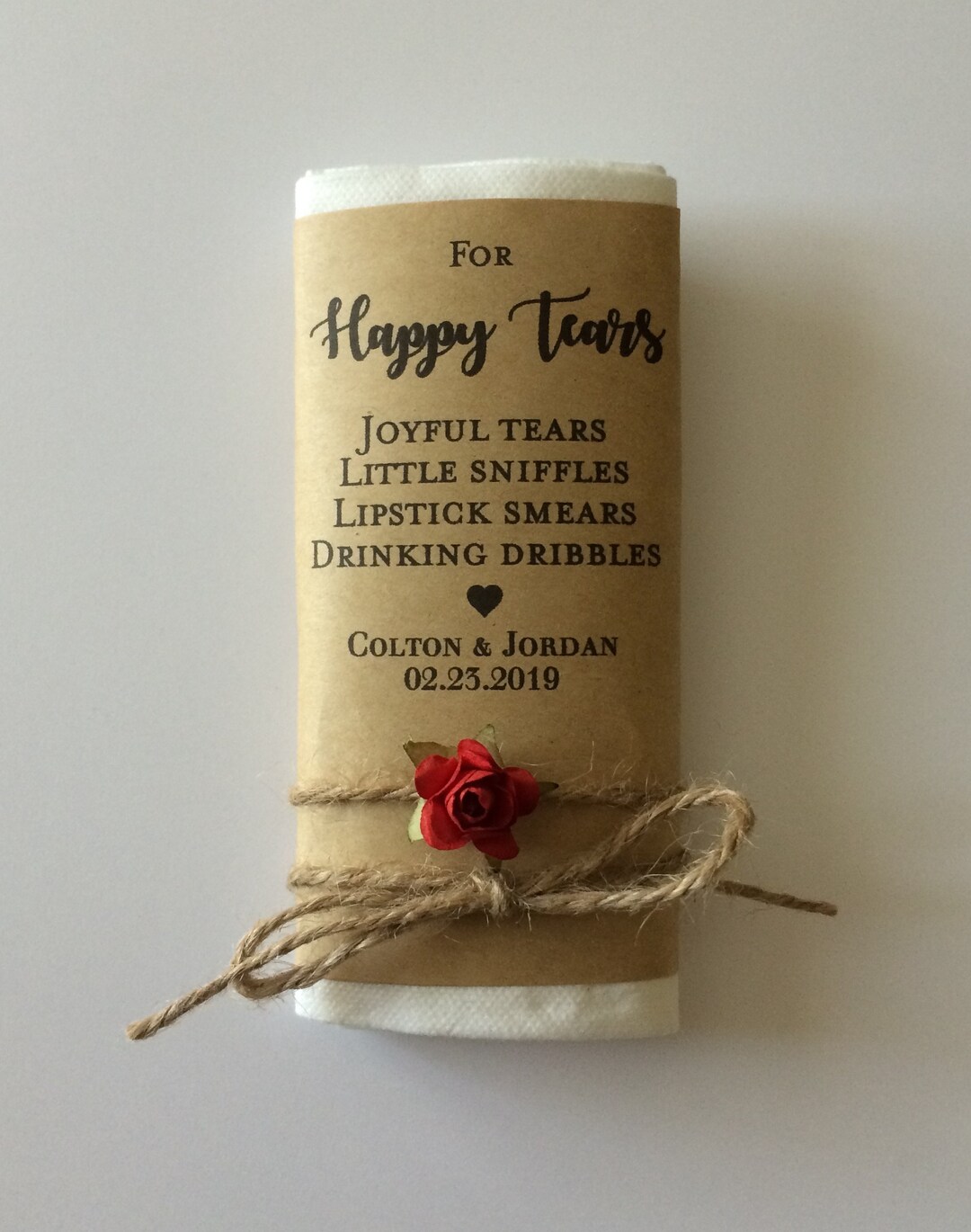 Wedding Tissue Pack Happy Tears Tissues Tears of Joy - Etsy