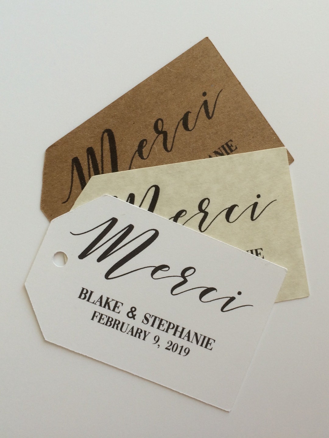 Wedding Favor Tag Merci Custom Paper Tag Wedding Favors - Etsy