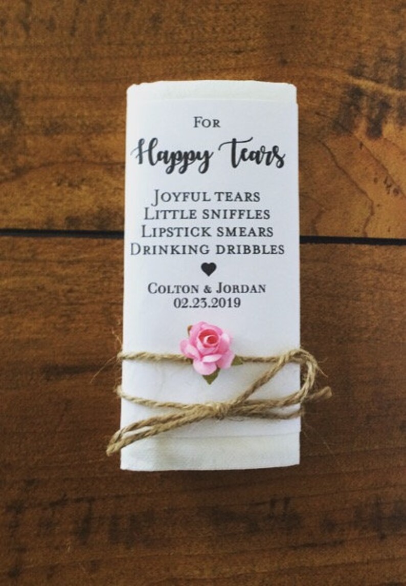 Happy Tears Tissue Pack Wedding Tissues Wedding Favors - Etsy