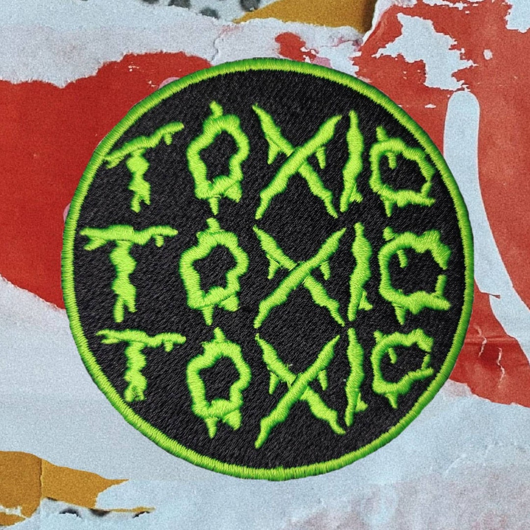Toxic Goop Patch Green Slime Text Patch Emo Green Slime Text - Etsy