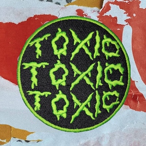Toxic Goop Patch Green Slime Text Patch Emo Green Slime Text - Etsy
