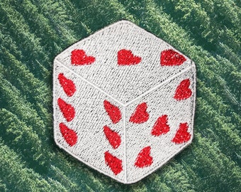 White Dice Patch Roll Gamble Embroidered Iron on AA5 - Etsy