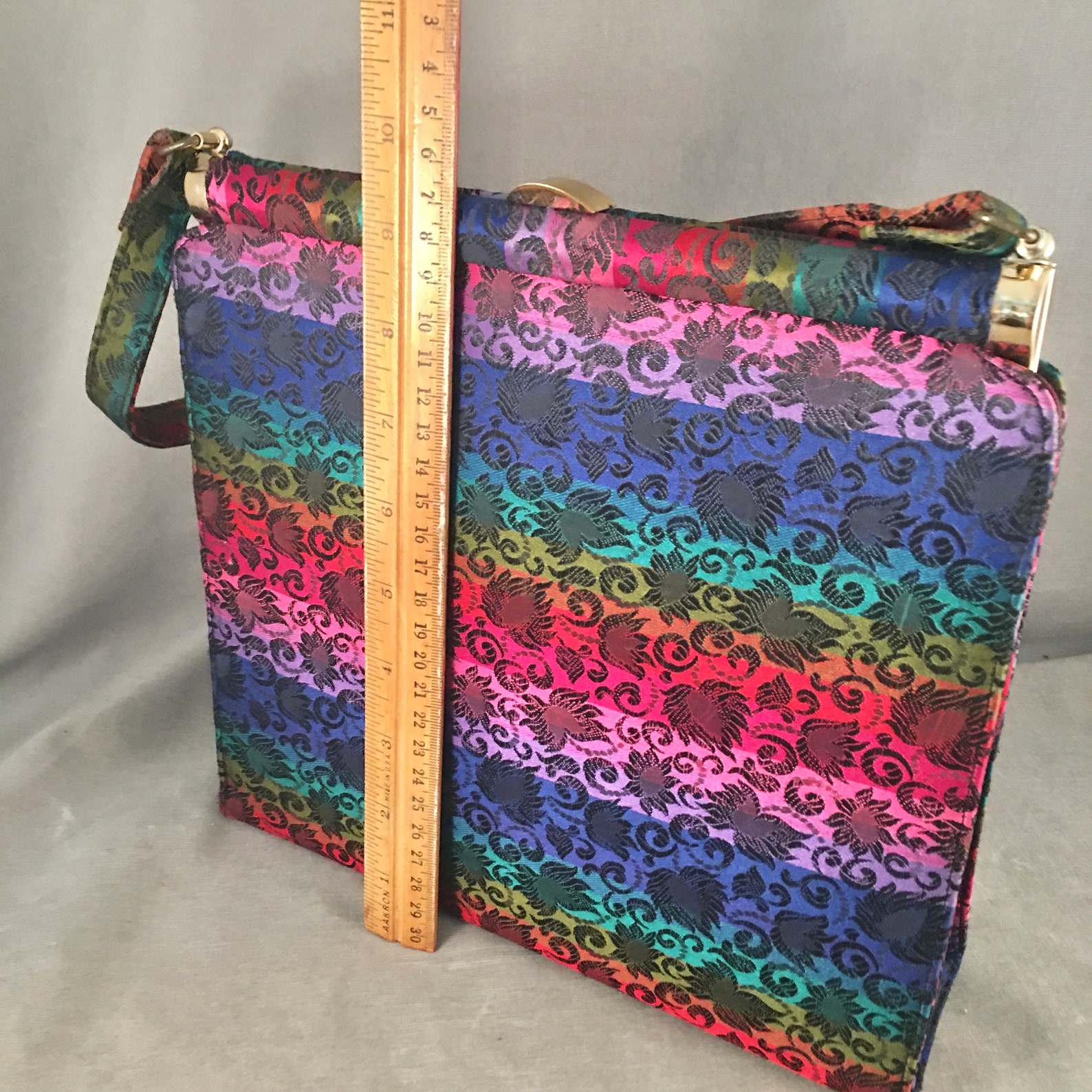 Stunning Rainbow Multi Colored Jewel Toned Large Silk Purse - Etsy