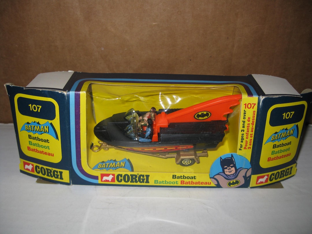 Corgi 107 Batboat on Trailer in Original Box - Etsy