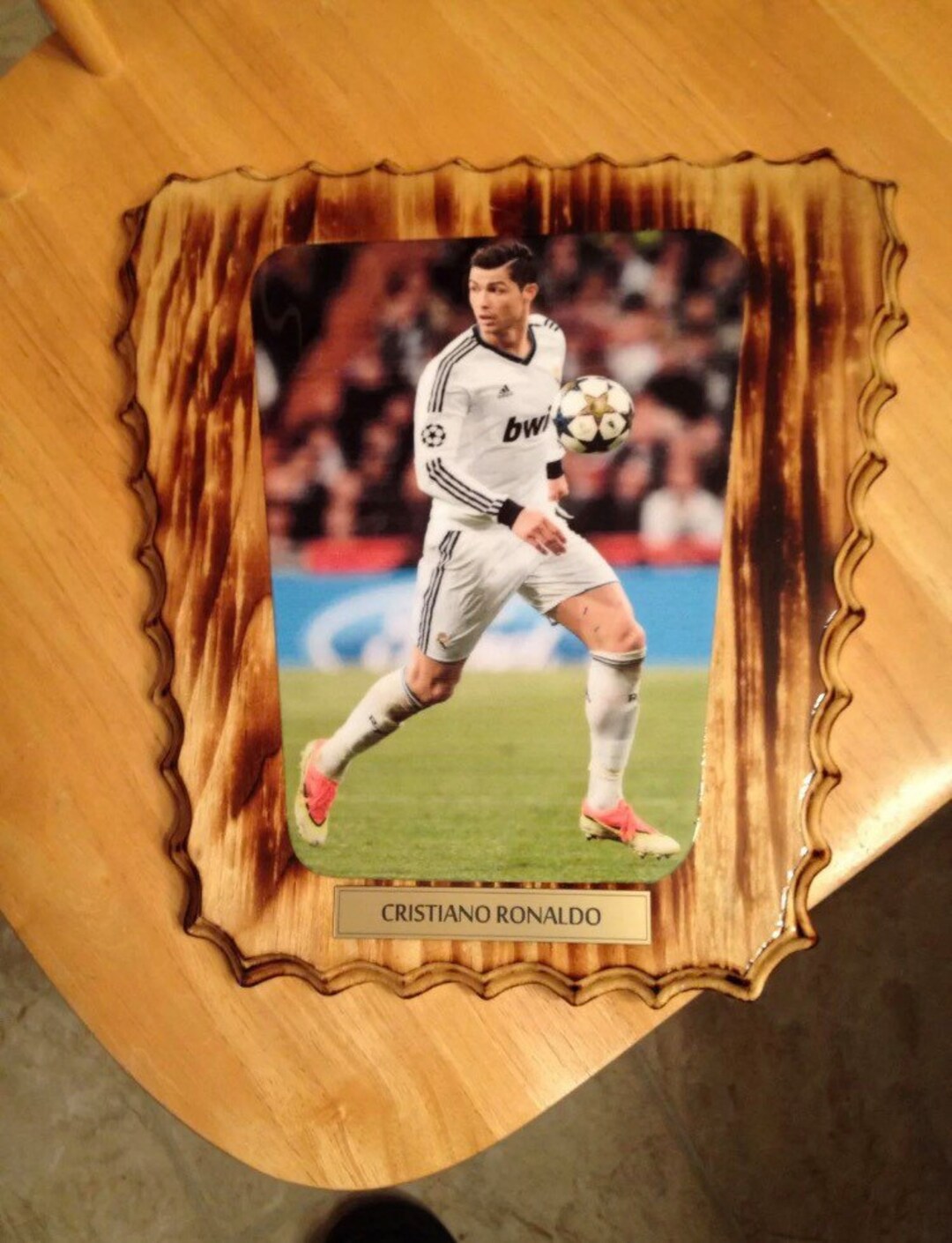 Handcrafted Pine Cristiano Ronaldo Plaque (worlds Best Soccer Player ...