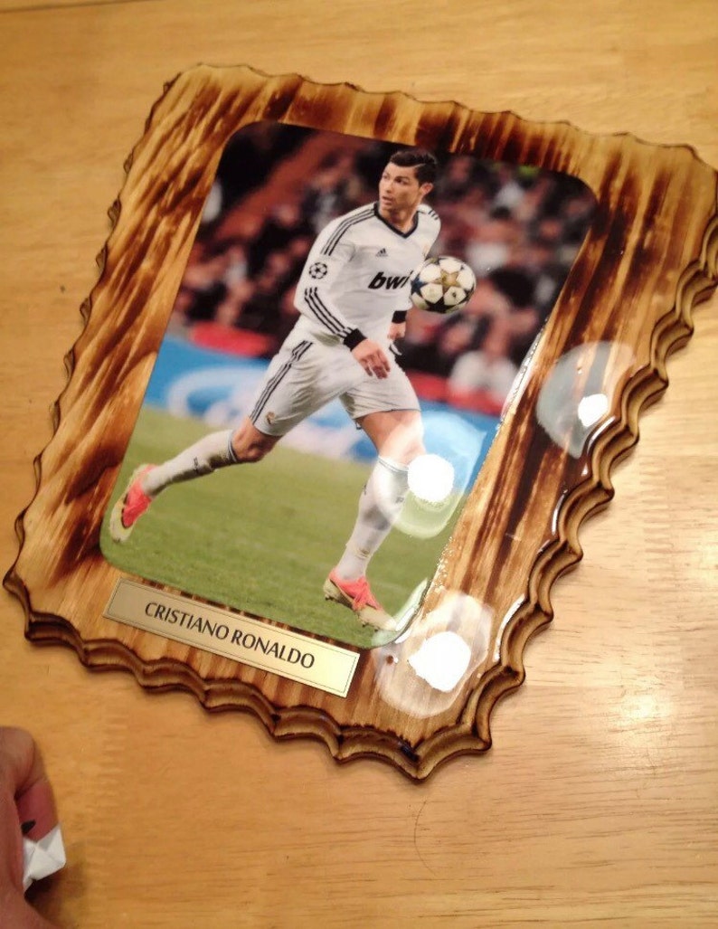 Handcrafted Pine Cristiano Ronaldo Plaque (worlds Best Soccer Player ...