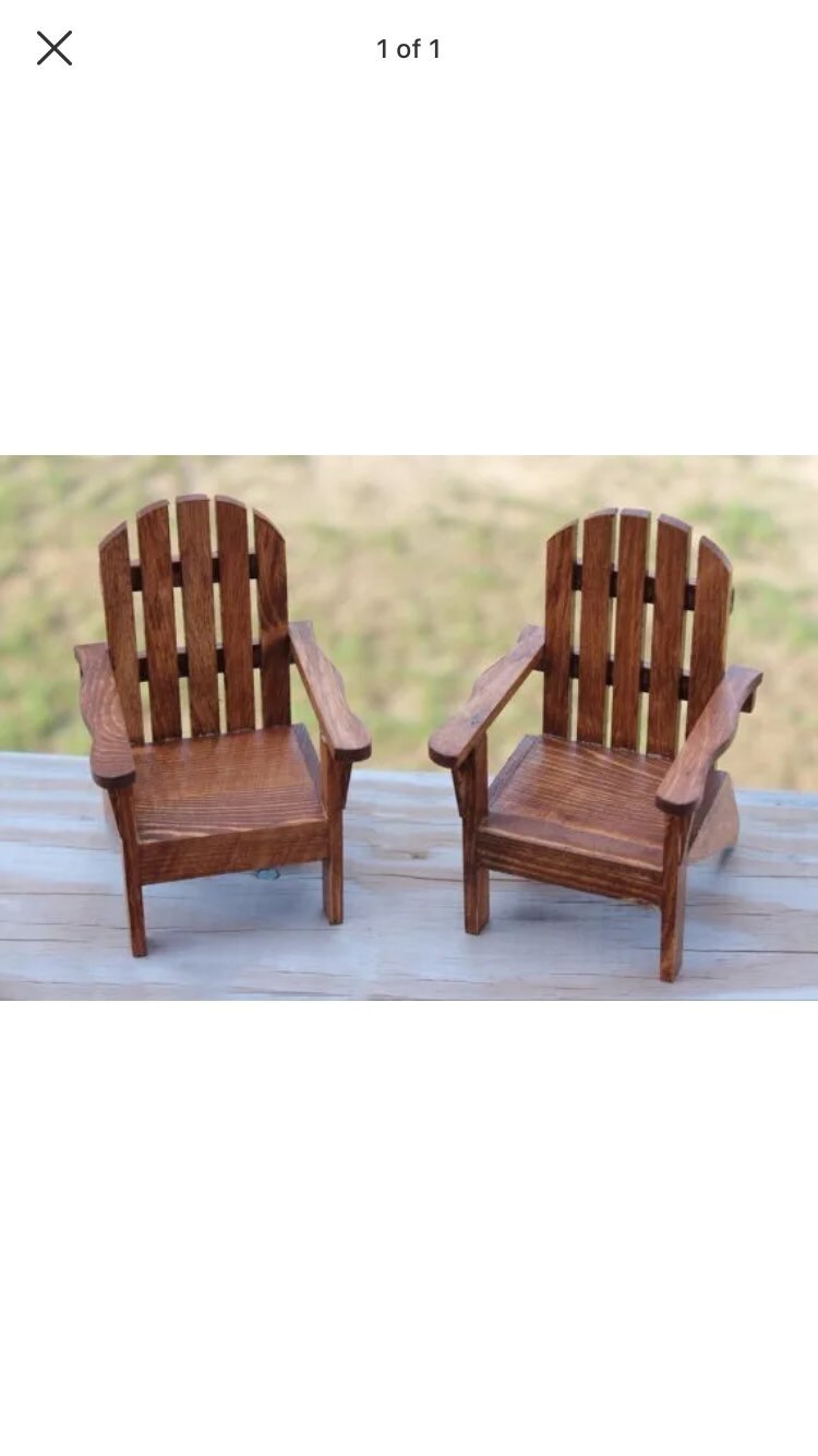 Handmade Miniature Adirondack Chairs. Price is for 1 Chair (buy 3 Get 1 ...