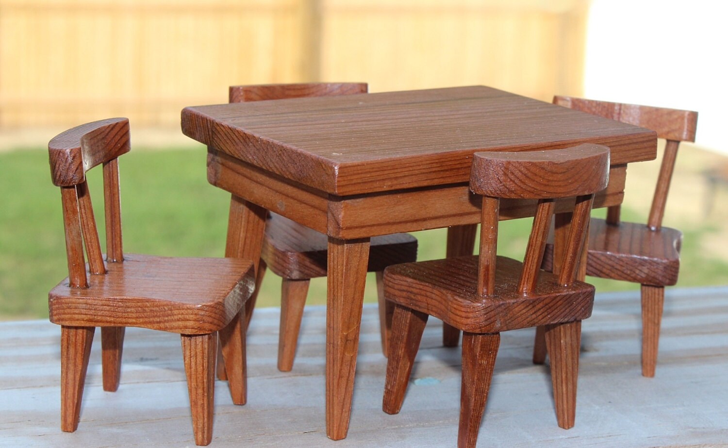 Handmade Miniature Table and Chairs - Etsy