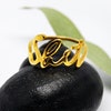 Miss Ring, Stackable Sterling Silver Word Ring, Gold Dipped MISS Ring ...