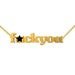 Fck You Silver Chain Bar Necklace, Mature Fck You Necklace, Curse F-ck ...
