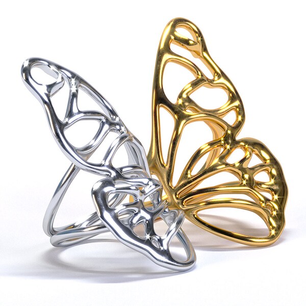 Butterfly Wing Ring - Etsy
