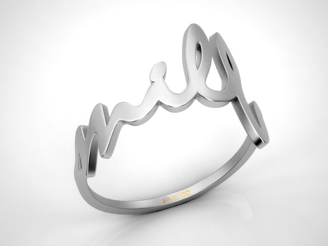 Milf MATURE Ring, Stackable Sterling Silver Word Ring, Gold Dipped MILF ...