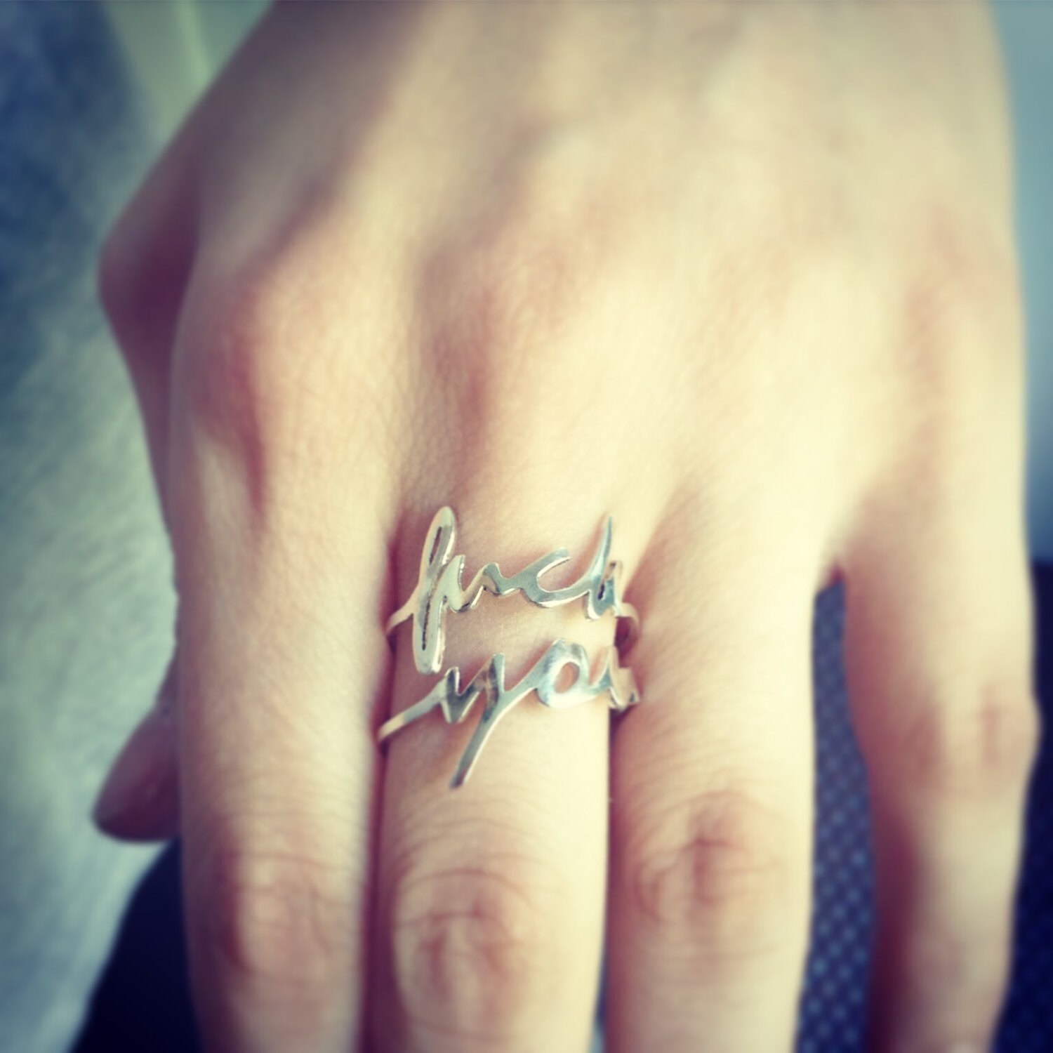 Fck You MATURE Ring Sterling Silver or Gold Set Mature Ring - Etsy UK