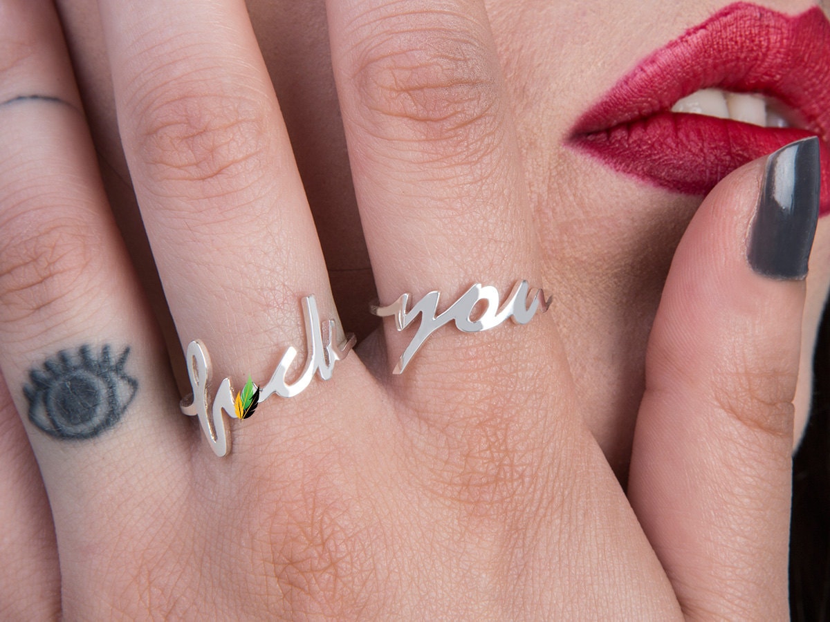 Fck You MATURE Ring Sterling Silver or Gold Set Mature ring | Etsy