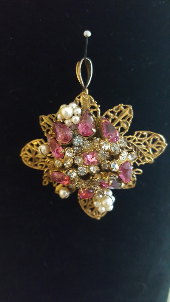 Original by Robert / Pink / Filigree / Pendant / 1940… - Gem