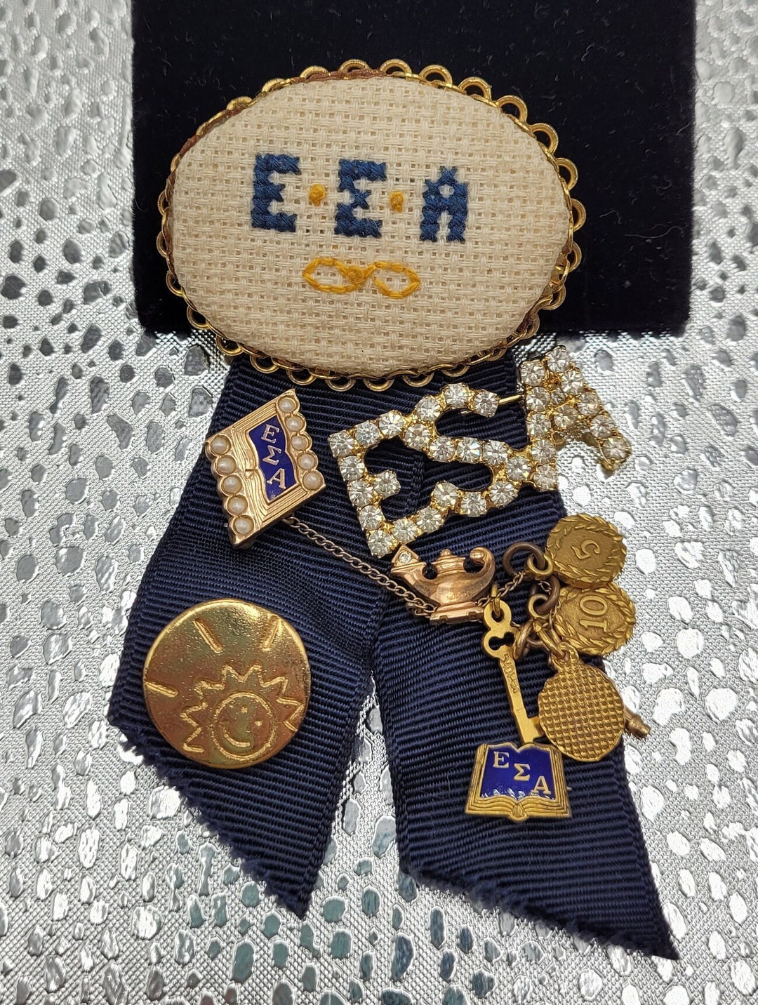 Vintage ESA Epsilon Sigma Alpha Ribbon With Charms - Etsy