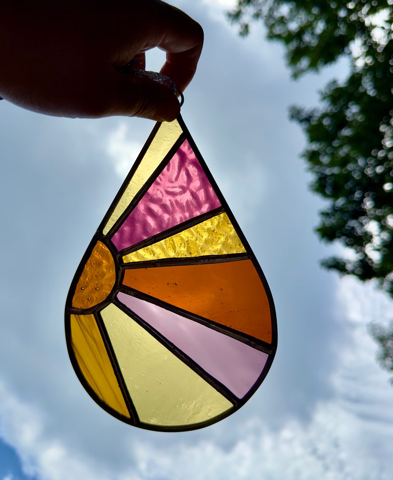 Stained Glass Sunshine in the Rain - Etsy