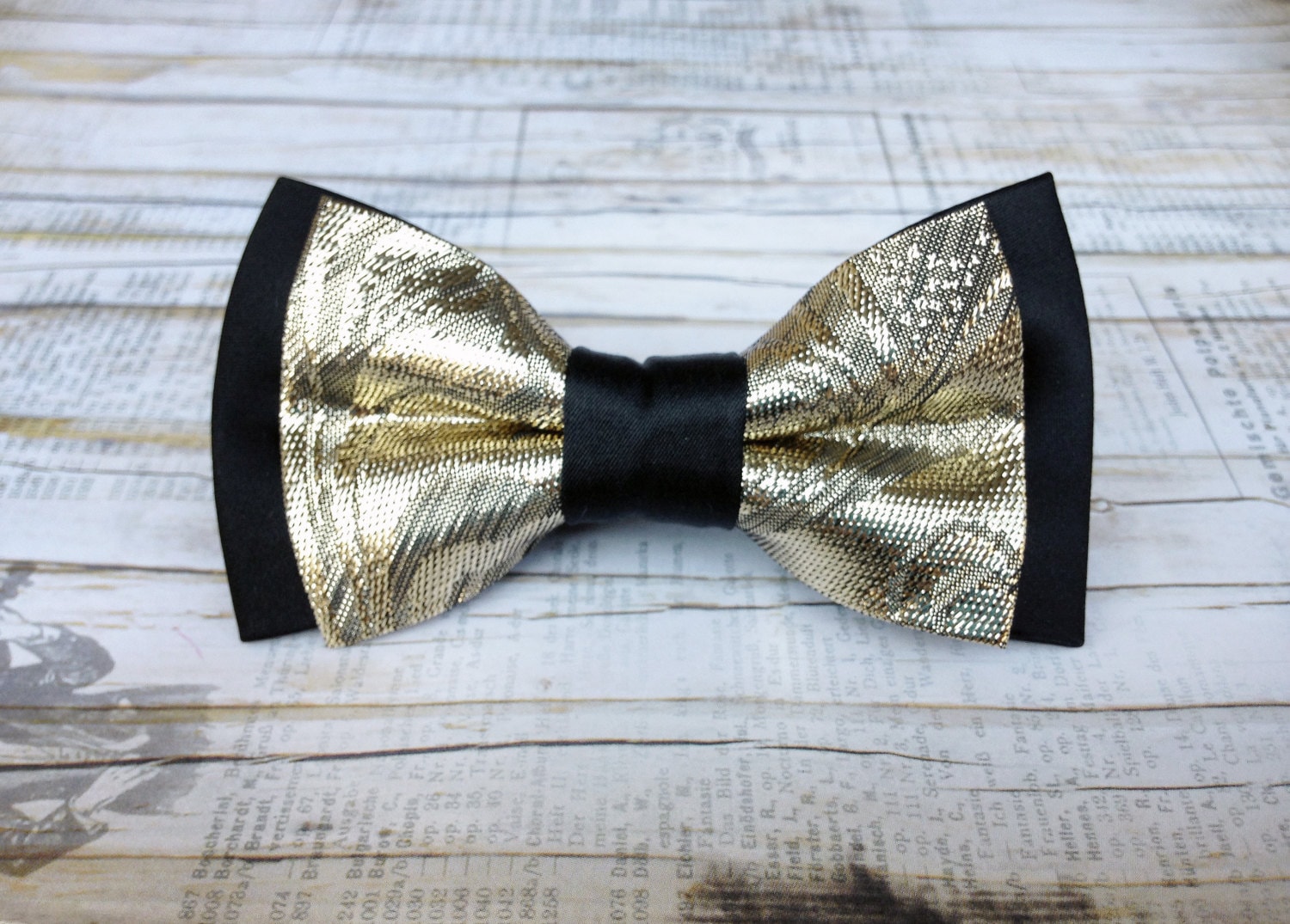 Men's Black Gold Bow Tie. Luxury Wedding Grooms Gift - Etsy