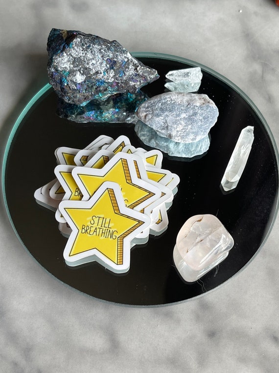 Still Breathing Gold Star Waterproof Mini Sticker for Waterbottle ...