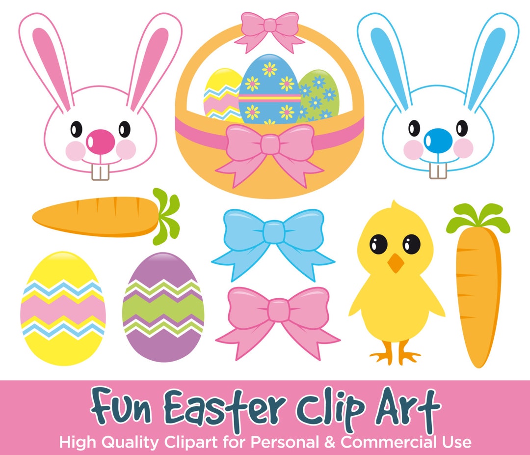 Easter Fun Clipart Digital Clip Art Graphics for Personal or Commercial ...