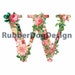 FLORAL LETTERS & NUMBERS Digital Flower Fonts Clip Art Graphics for ...