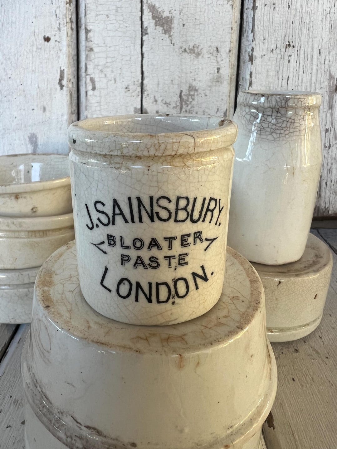 Very Rare J. Sainsbury Bloater Paste LONDON English Advertising Pot - Etsy