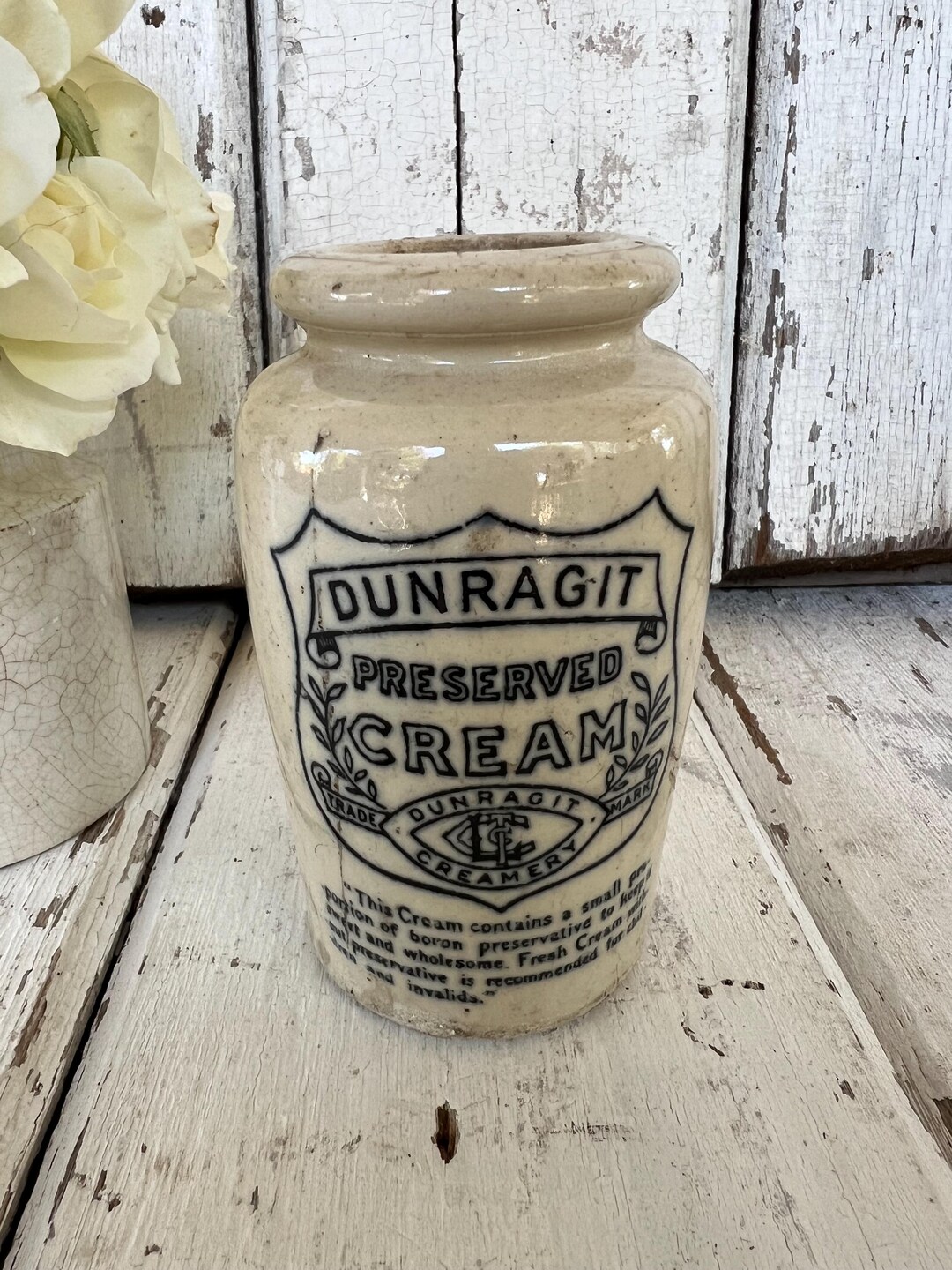 Vintage DUNRAGIT PRESERVED CREAM Jar - Etsy