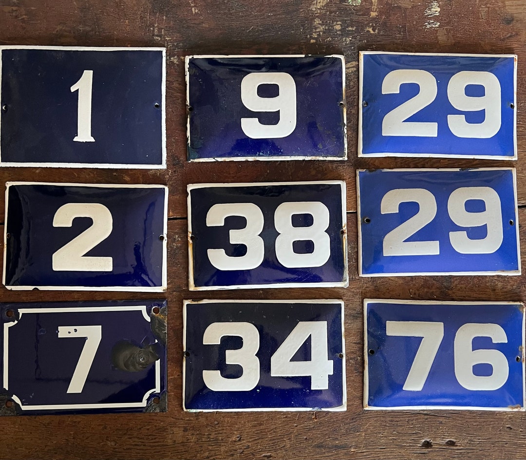 Vintage French Enamel Number Plaque - Etsy Österreich