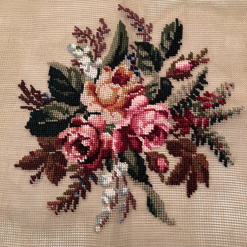 Floral Needlepoint - Etsy