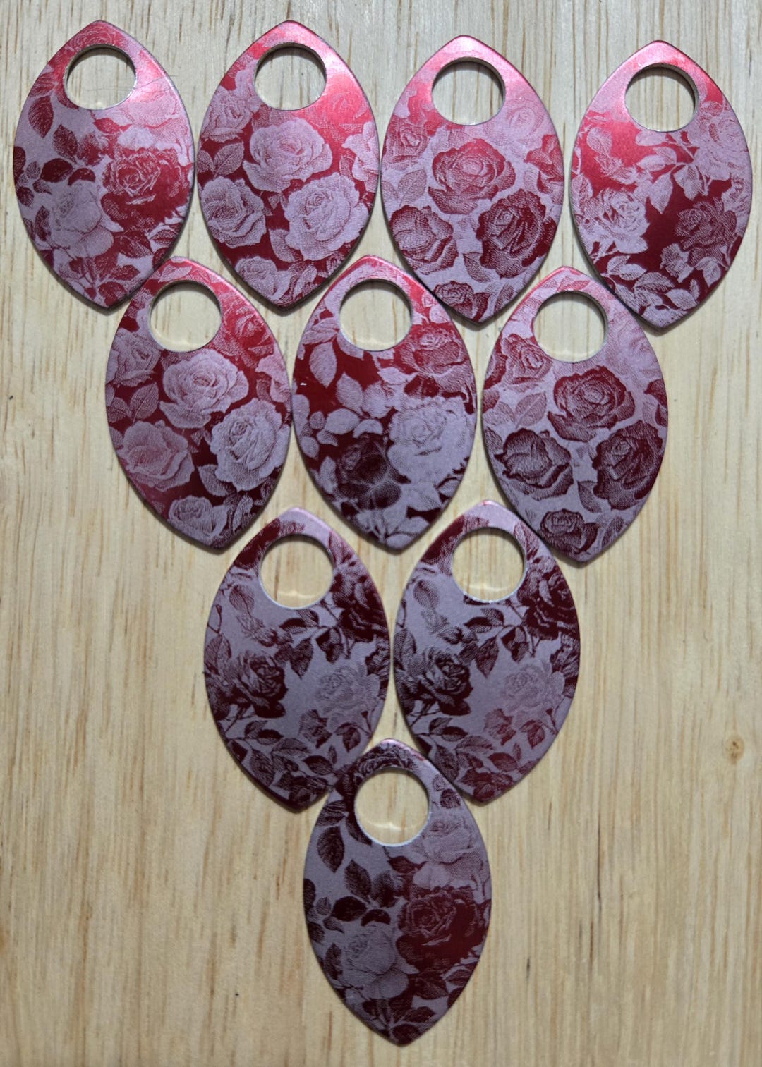 10 PC ROSE Engraved Large RED Scales for Scalemail and Chainmail - Etsy