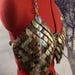 Gold Bronze Copper and Silver Scalemail Halter Top With Pentagrams and ...