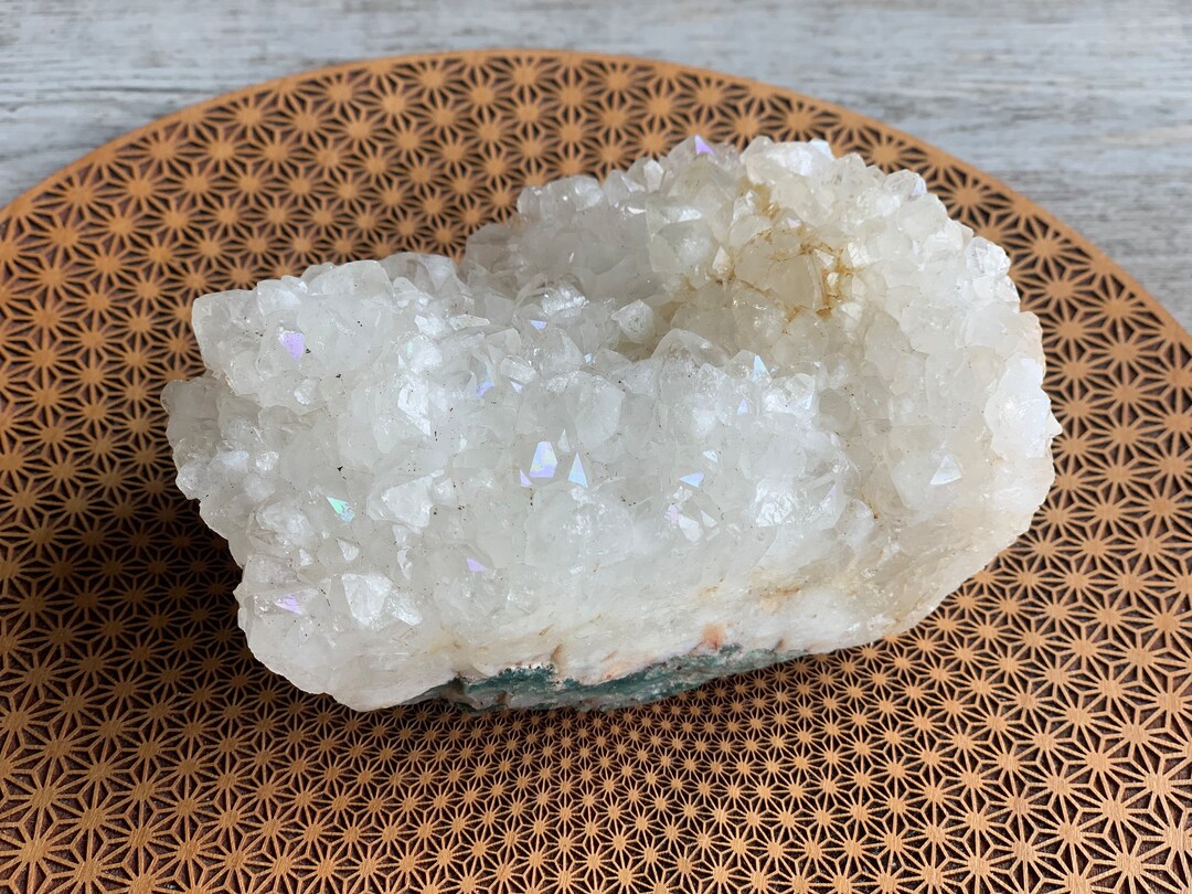 Authentic beautiful Anandalite Quartz Crystal / Rainbow Quartz Cluster ...