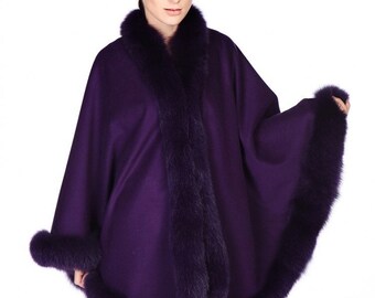 Purple Cape Coat - Etsy