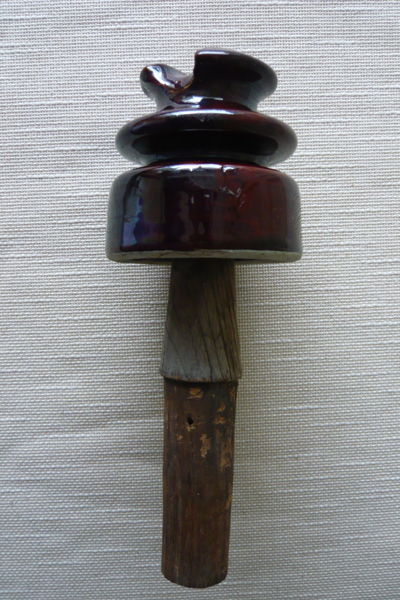 Vintage Locke Brown Porcelain Insulator Electric Power Pole - Etsy