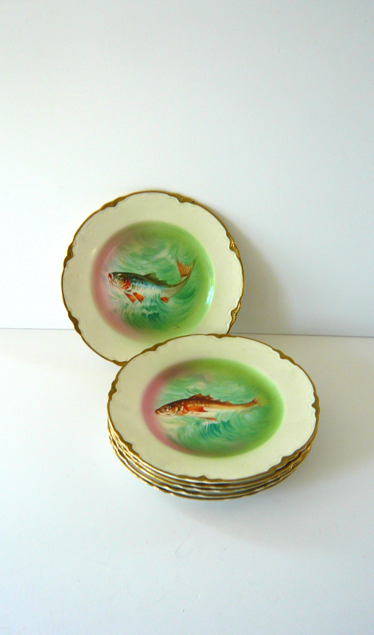 Set of Six Sterling China Fish Plate - Etsy
