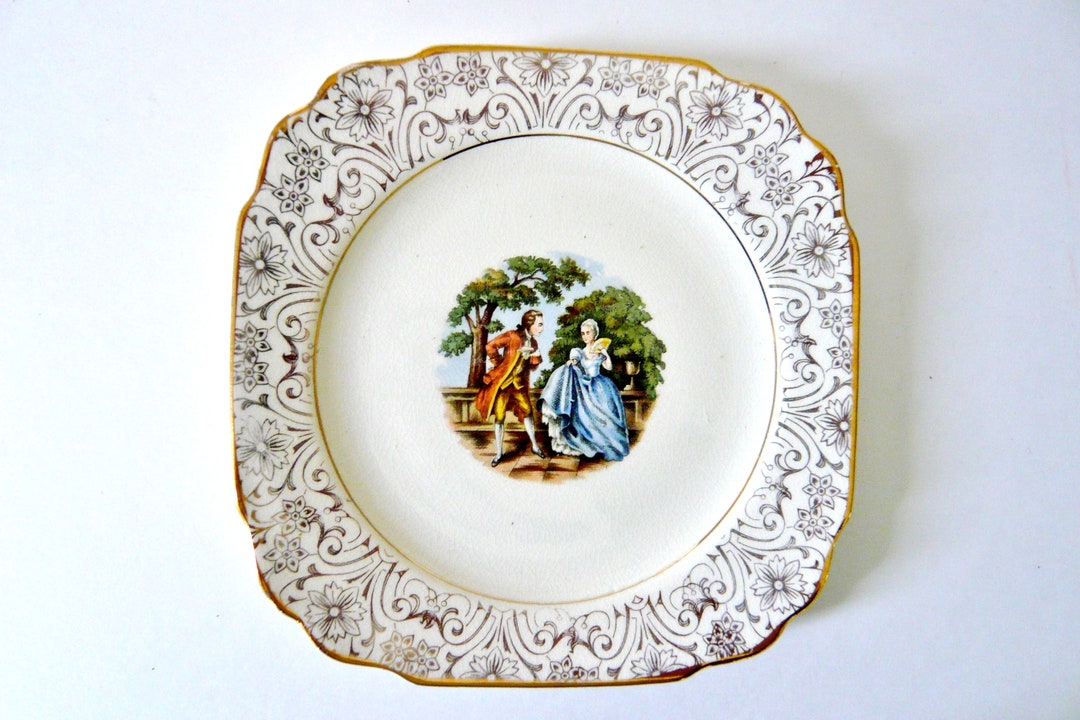 WWII Victory Plate: 22K Gold Sebring Pottery, Chantilly Pattern - Etsy