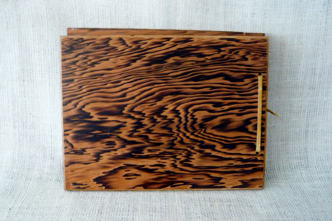 Vintage Wooden Photo Album Scrap Book Wood Cover for Fresno | Etsy